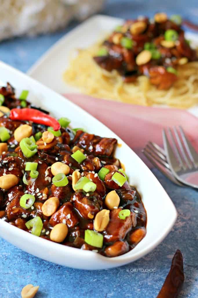 Chinese Kung Pao Chicken - Chili to Choc