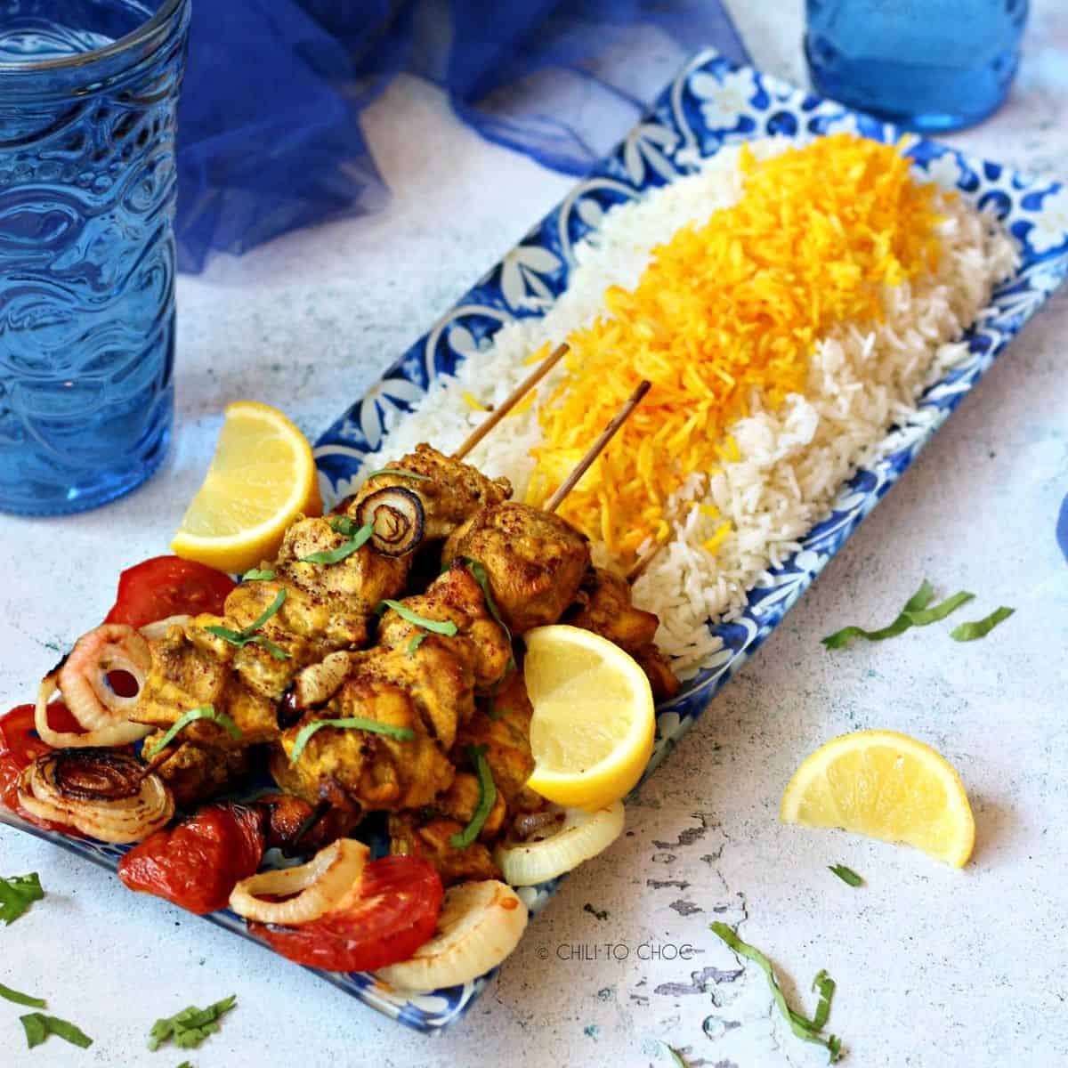 Joojeh Kabob (Persian Chicken Kababs) - Chili to Choc