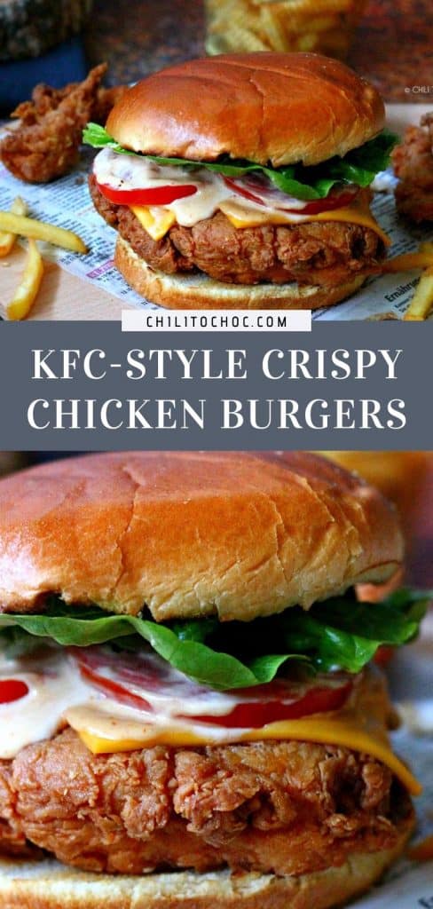 KFC-Style Crispy Chicken Burger (Zinger Burger) - Chili to Choc KFC-Style Crispy Chicken Burger (Zinger Burger) - Chili to Choc
