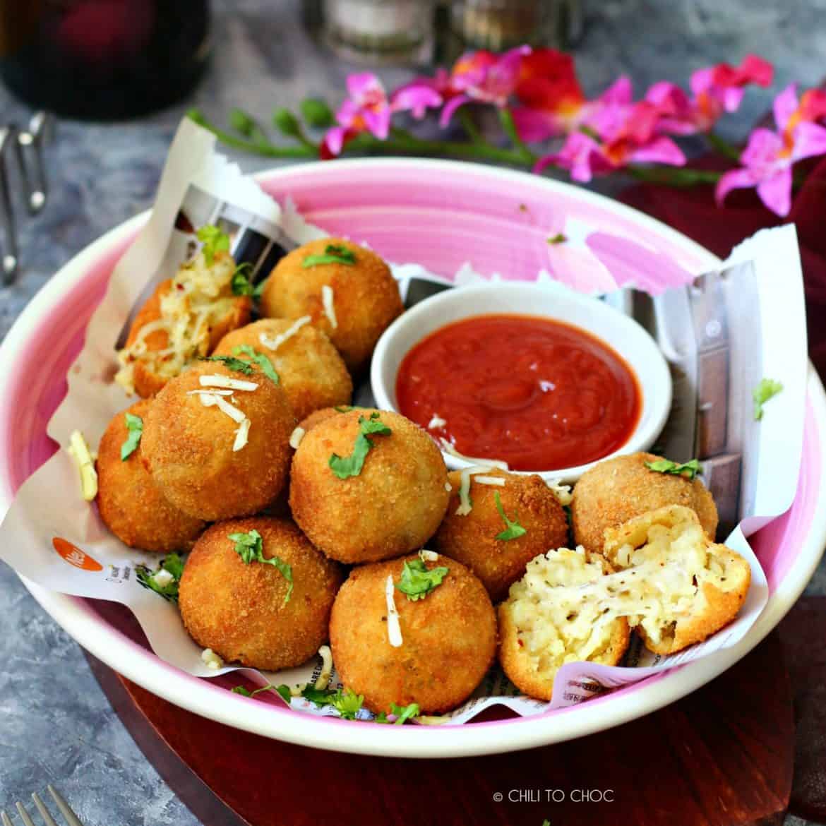 Potato and Cheese Balls - Chili to Choc