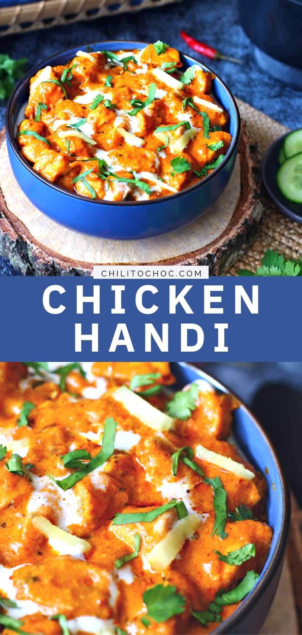 Restaurant Style Chicken Handi - Chili to Choc