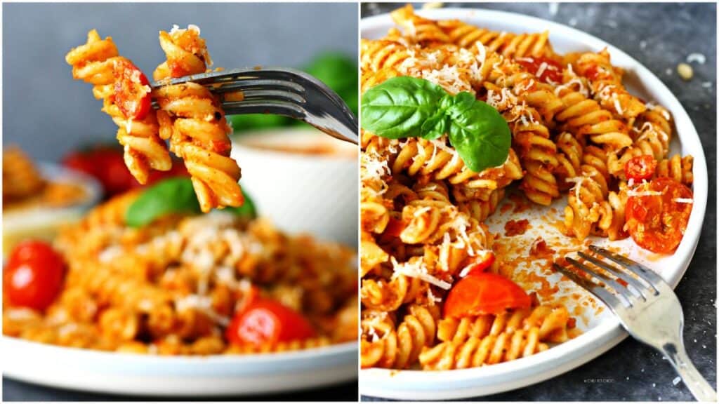 Pasta With Pesto Rosso (Sun-Dried Tomato Pesto) - Chili to Choc