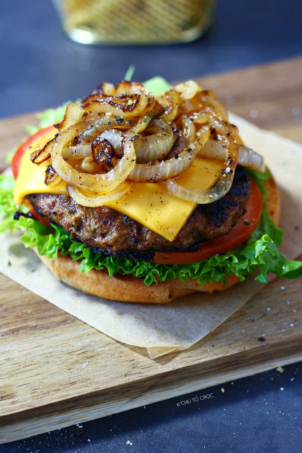 The Ultimate Cheeseburger with Pickled Jalapenos - Chili to Choc