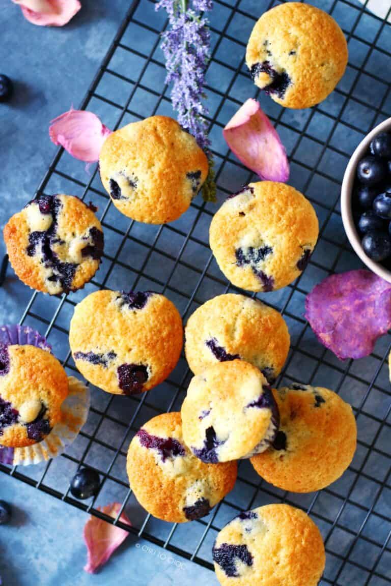 Quick And Easy Mini Blueberry Muffins - Chili to Choc