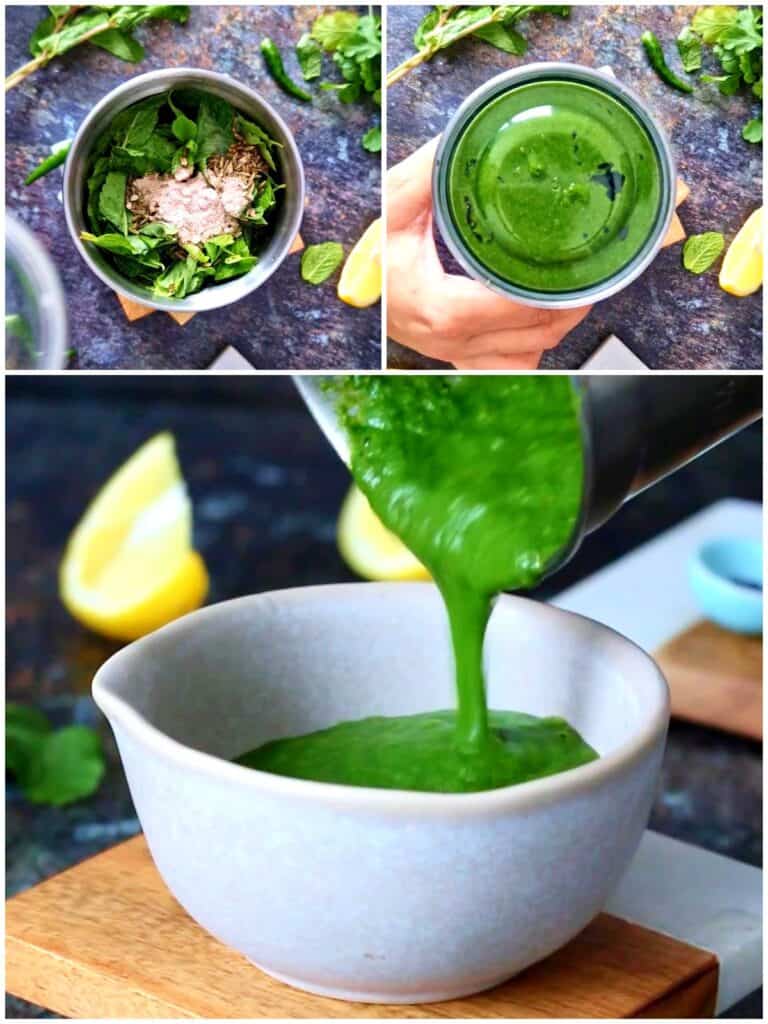 Green Chutney (Cilantro Mint Chutney) - Chili to Choc