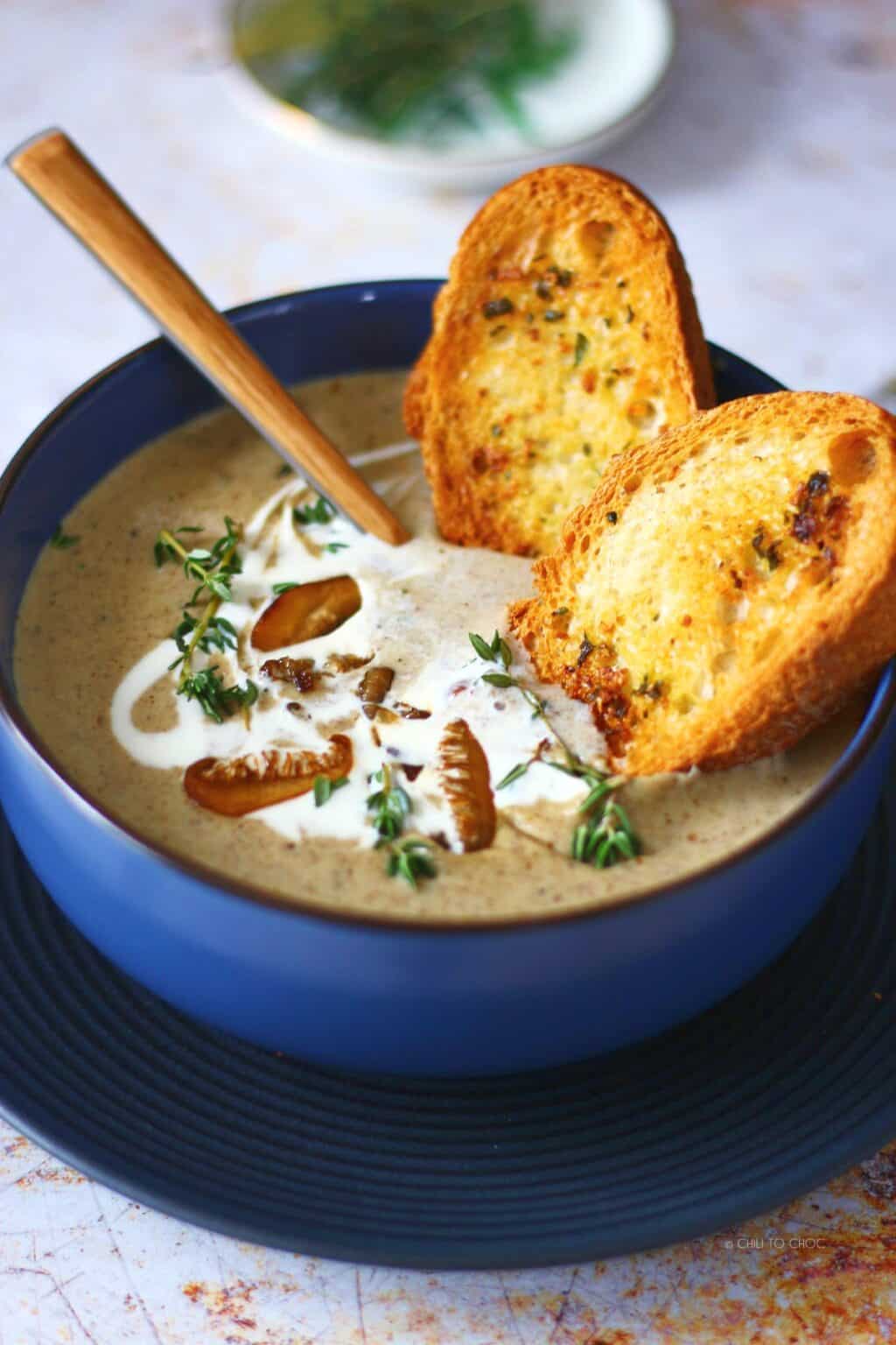 Creamy Mushroom Bisque - Chili to Choc