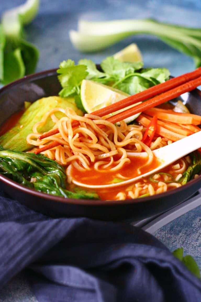 Spicy Asian Noodle Soup - Chili to Choc