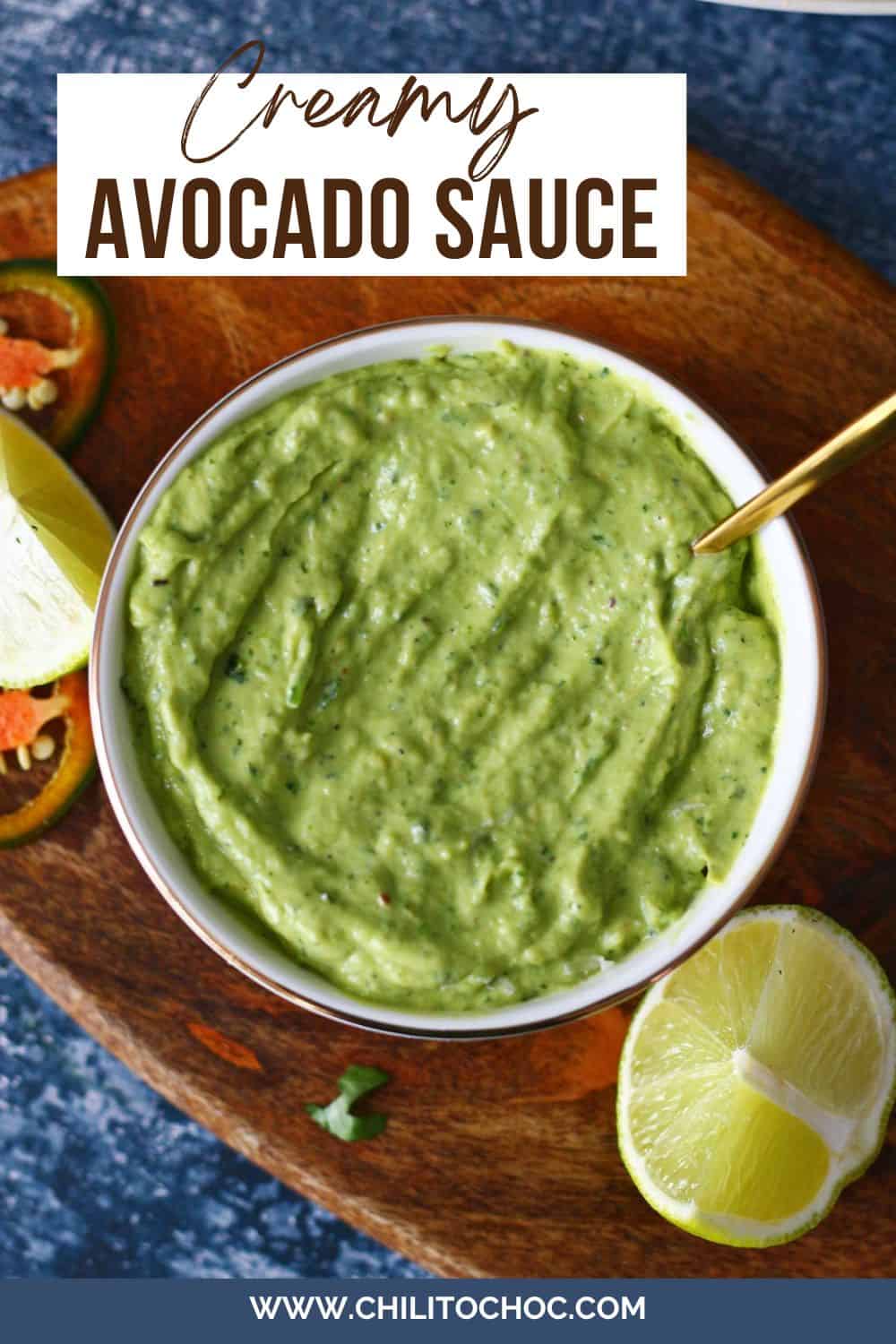 Avocado Crema (Creamy Avocado Sauce) - Chili to Choc