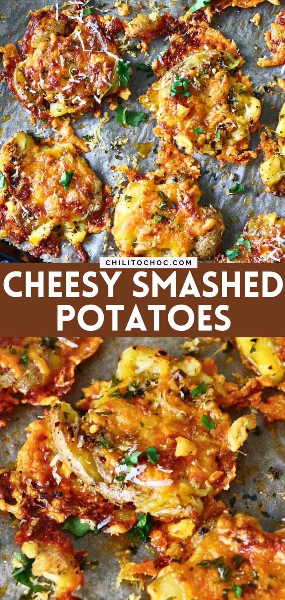 Cheesy Smashed Potatoes - Chili to Choc