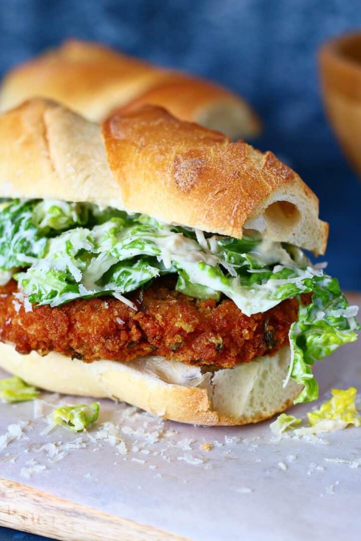 Crispy Chicken Caesar Sandwich - Chili to Choc