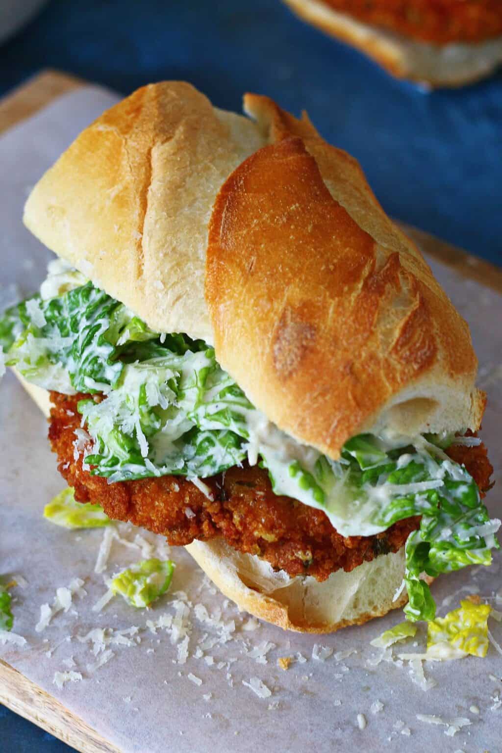 Crispy Chicken Caesar Sandwich - Chili to Choc