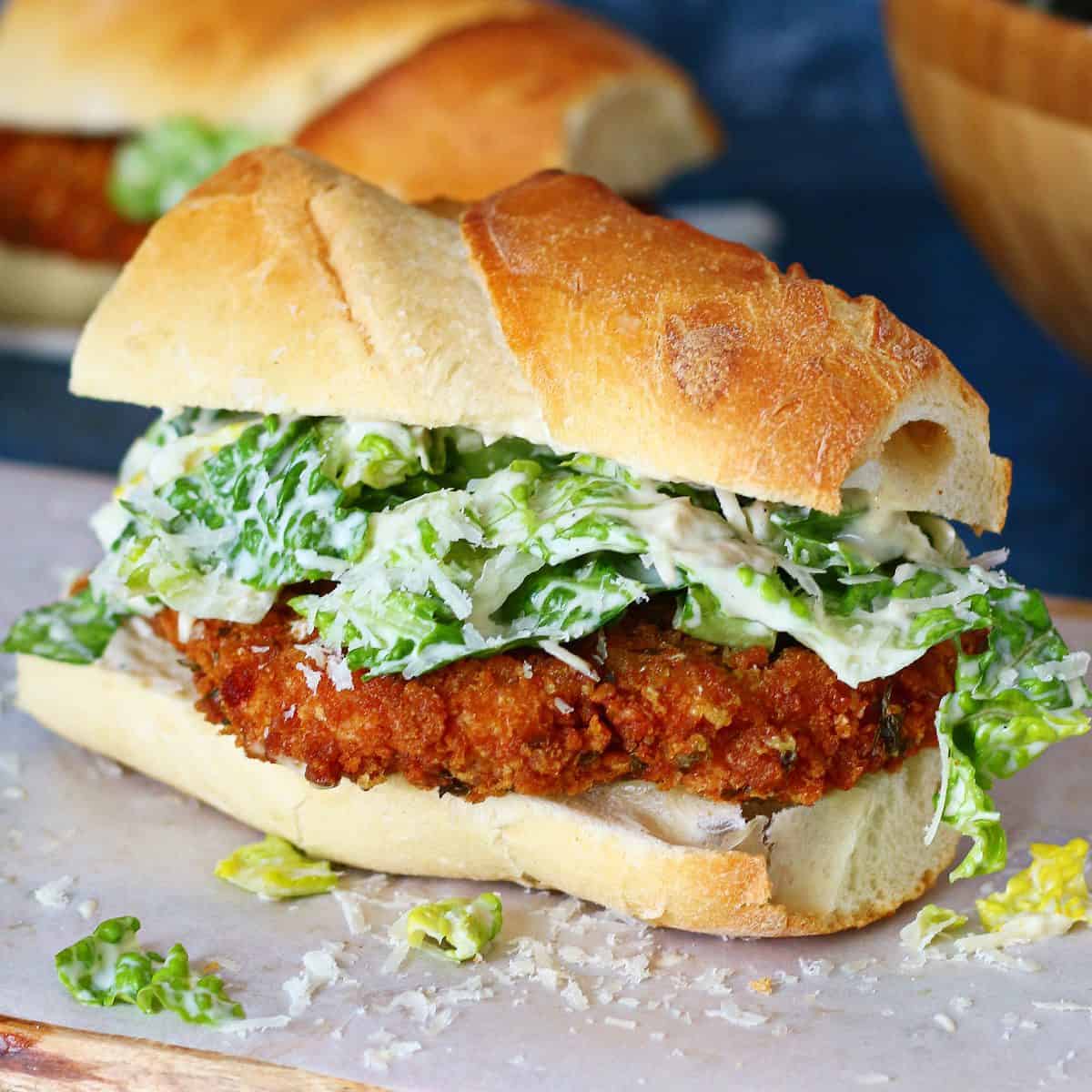 Crispy Chicken Caesar Sandwich - Chili to Choc
