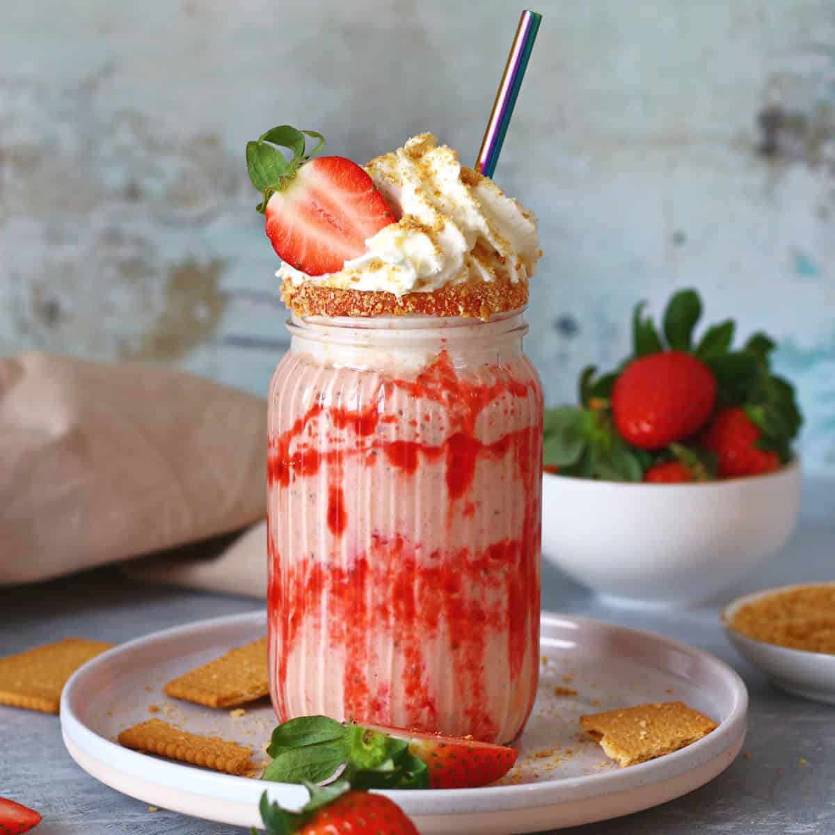 Strawberry Cheesecake Milkshake - Chili to Choc