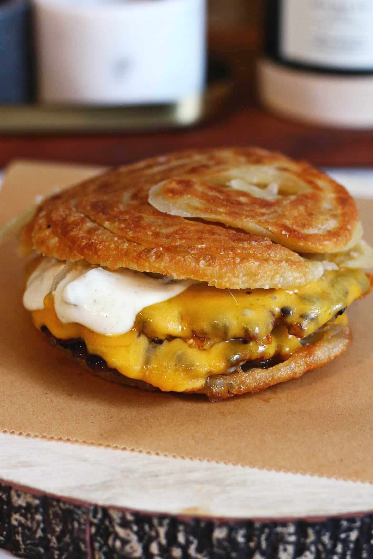 Dubai Paratha Smash Burger - Chili to Choc