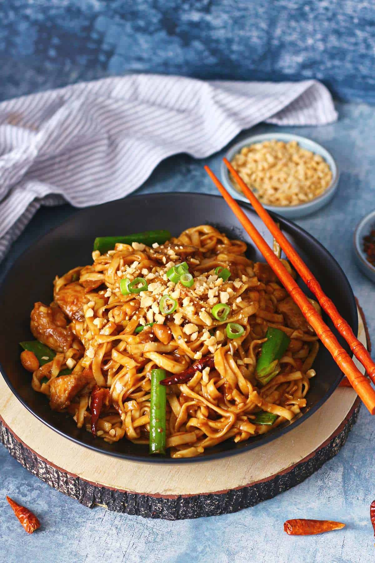 Kung Pao Chicken Noodles - Chili to Choc