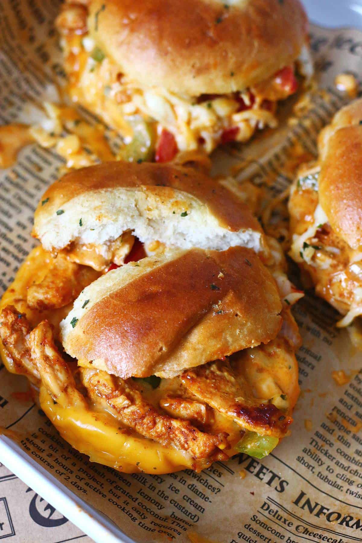 Chicken Fajita Sliders - Chili to Choc