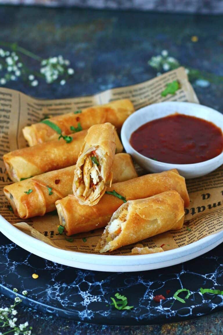 Chicken Noodle Spring Rolls - Chili to Choc